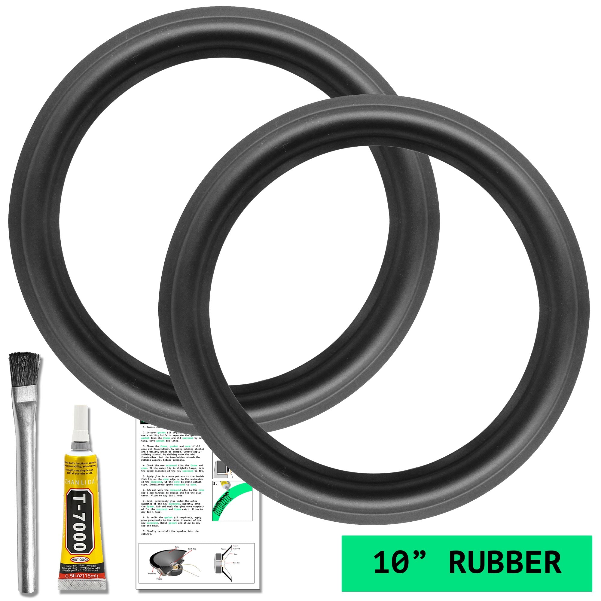 10" Rubber Repair Kit (E) - OD:247MM ID:187MM – North Speaker Parts
